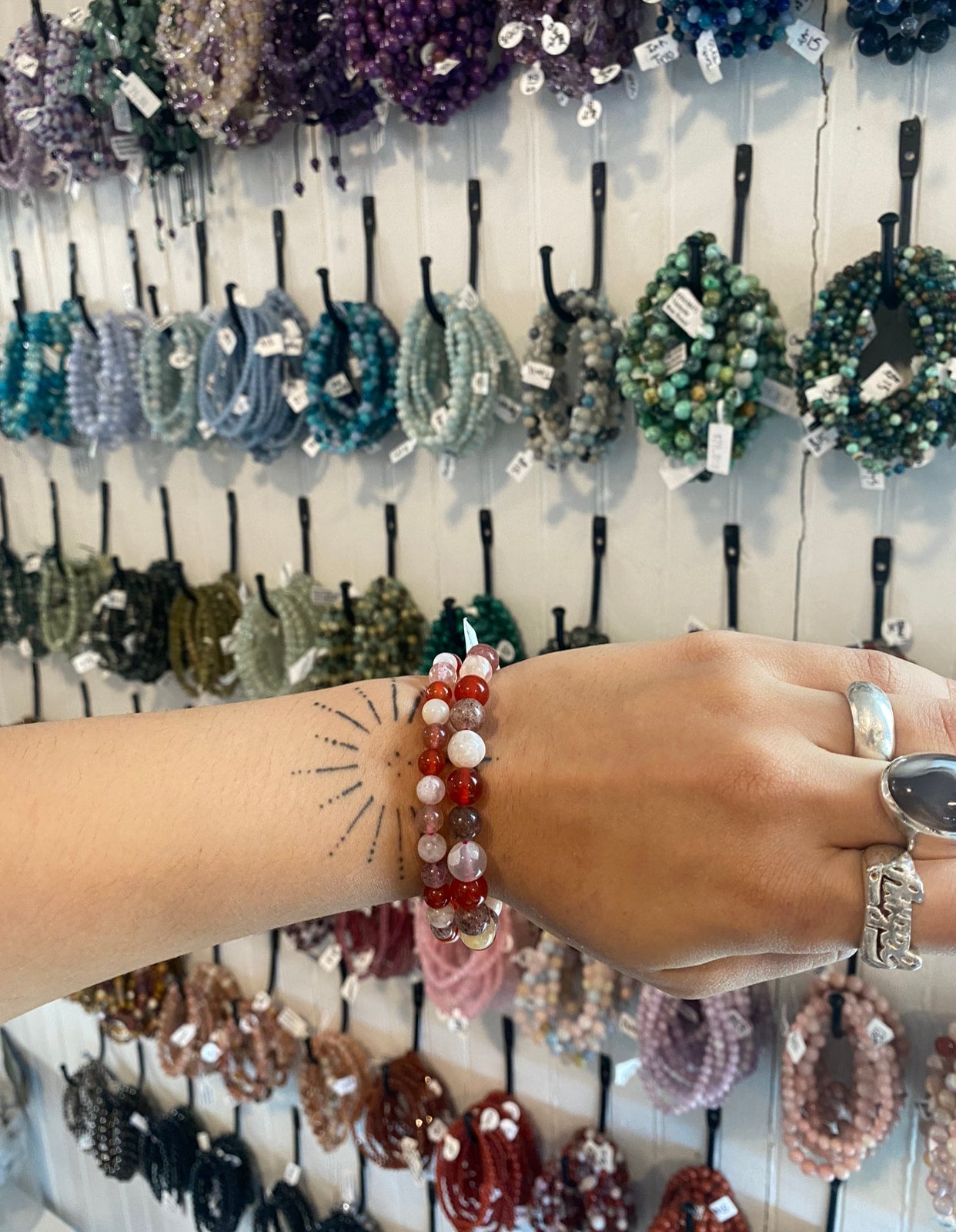 Carnelian Flower Bracelets